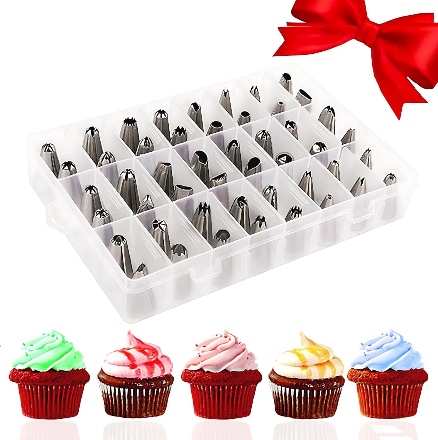 48-Piece Numbered Piping Tips, Cookie Icing Tips, Cookie Decorating Kit ...