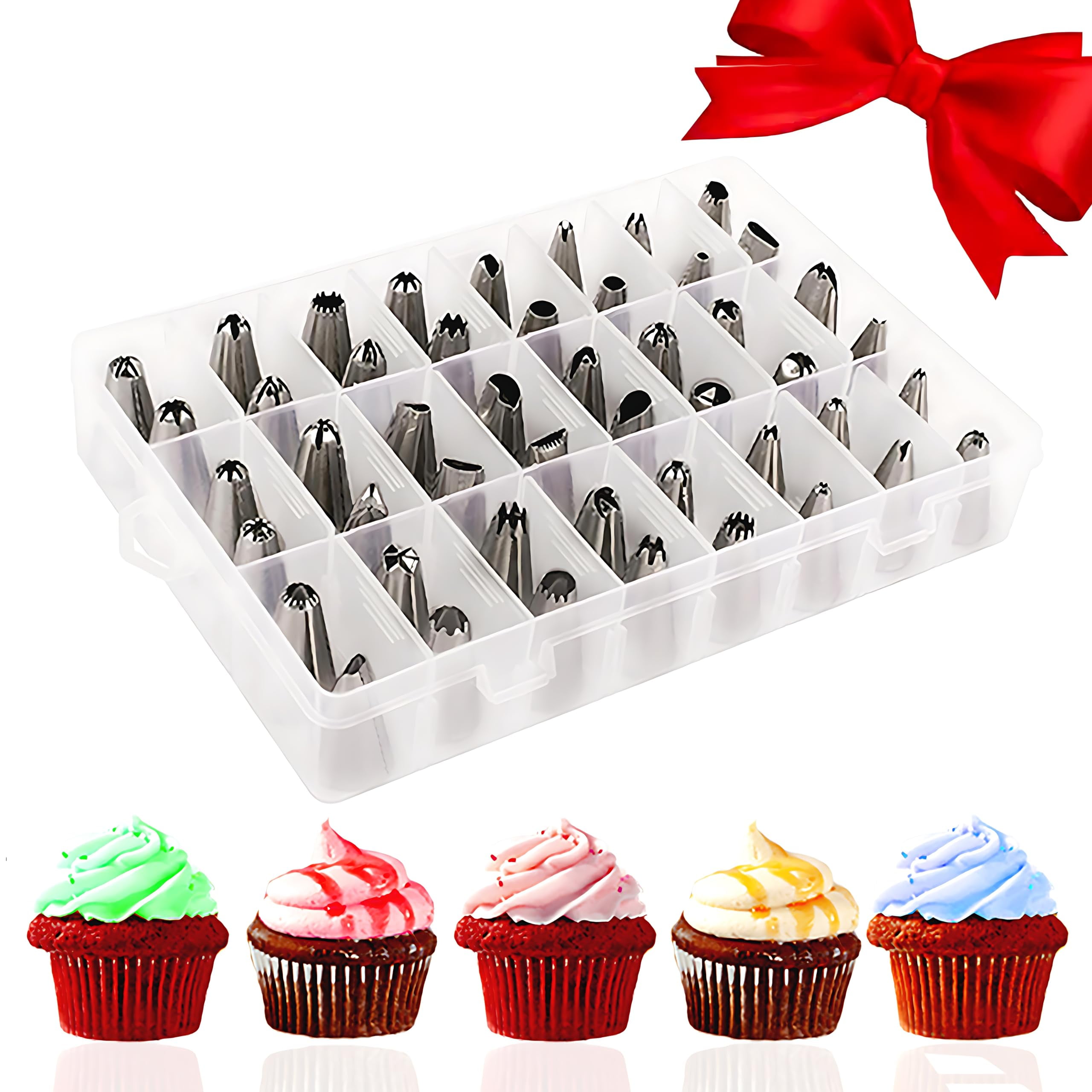 48-Piece Numbered Piping Tips, Cookie Icing Tips, Cookie Decorating Kit ...