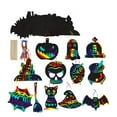 48-Piece Rainbow Scratch-Off Craft Set: Halloween Creative Play ...