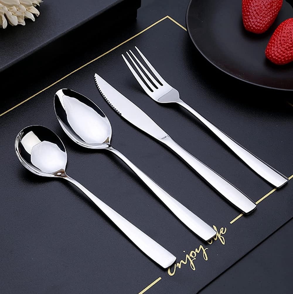 48 Piece Silverware Set for 12 Cutlery Sets Premium Stainless Steel ...