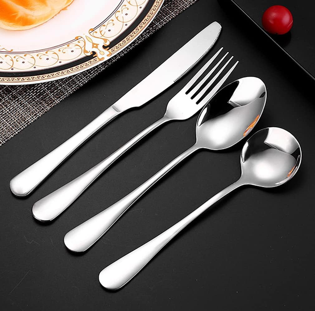 48 Piece Silverware Set for 12 Premium Stainless Steel Flatware Set ...