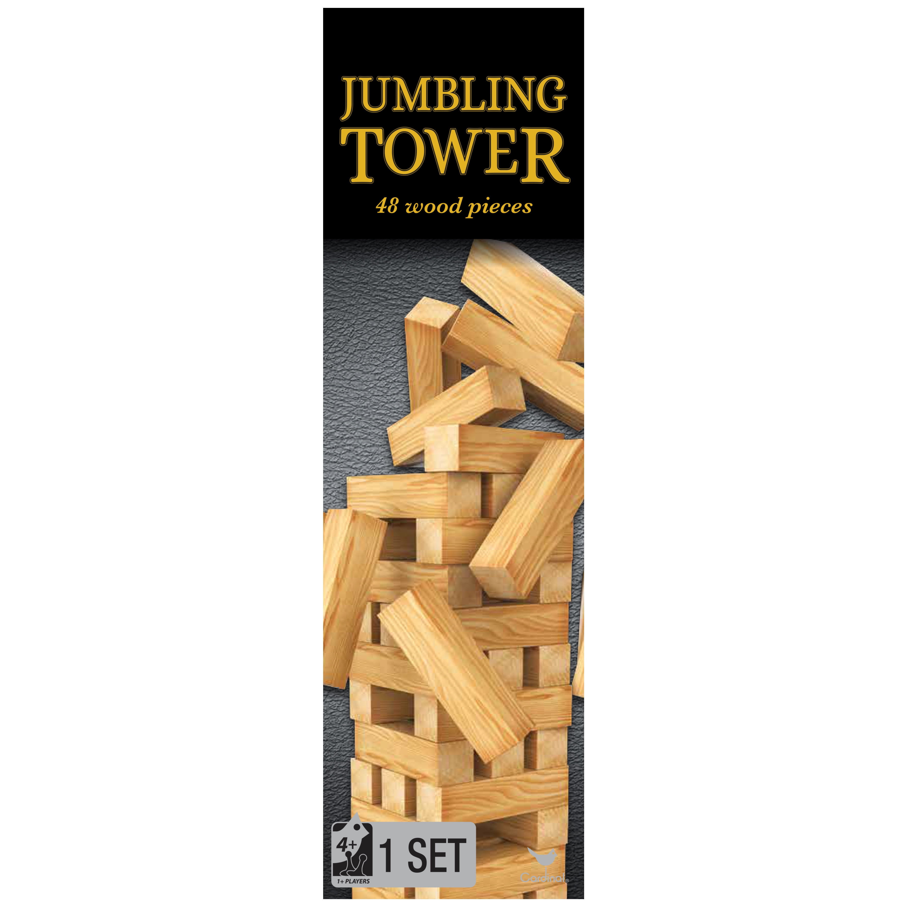 Spin Master Games 48-Piece Wooden Stacking Block Game for Kids and ...