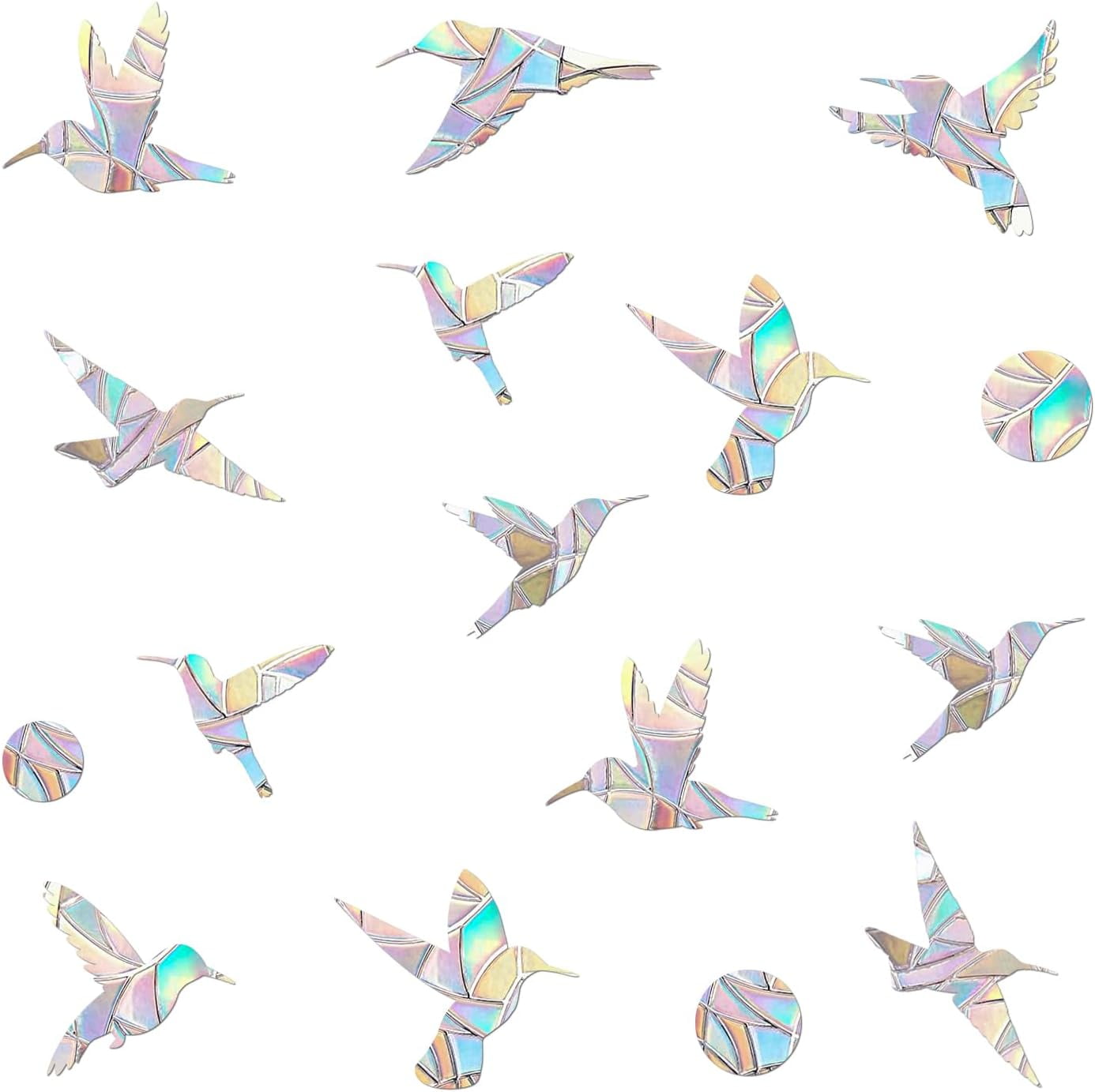 48 Pieces Birds Static Window Clings Anti Collision Window Decals for ...