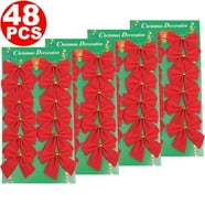Mini Christmas Bows,24 Pieces Christmas Bow Small Red Bows for ...