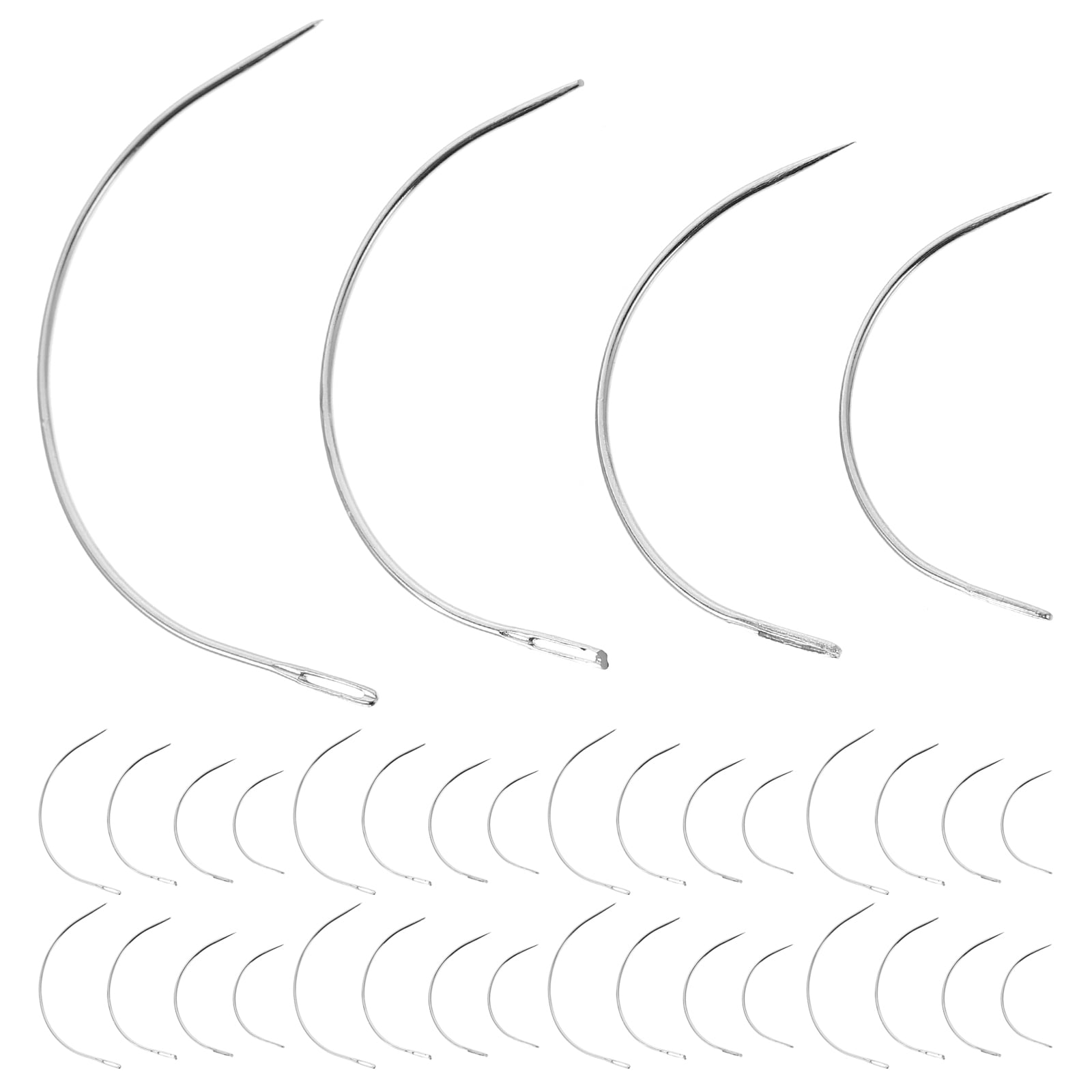 48 Pieces Curved Needles C Type Weaving Needle Hand Sewing Needles 4 ...