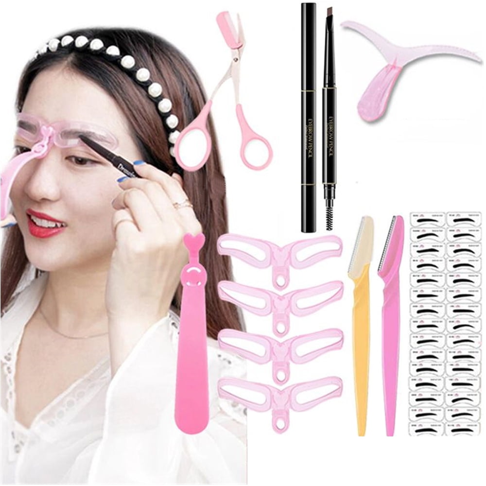 48 Pieces Eyebrow Stencil 8 Styles Eyebrow Template DIY Grooming ...