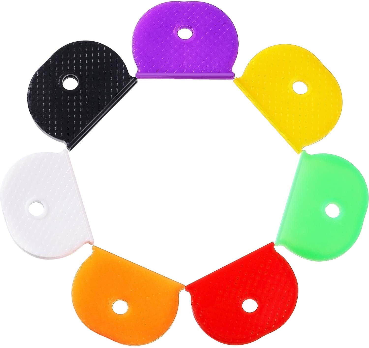 48 Pieces Key Caps Set Flexible Key ID Ring Covers Rings for Easy ...