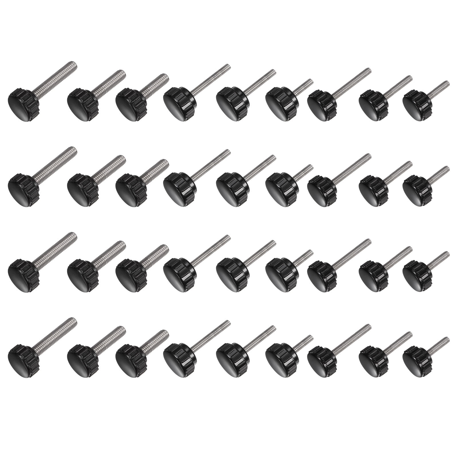 48 Pieces Knurled Clamping Knob Set M5/M6/M8 Male Thread Thumb Screw Threaded Hand Stud Knobs ...