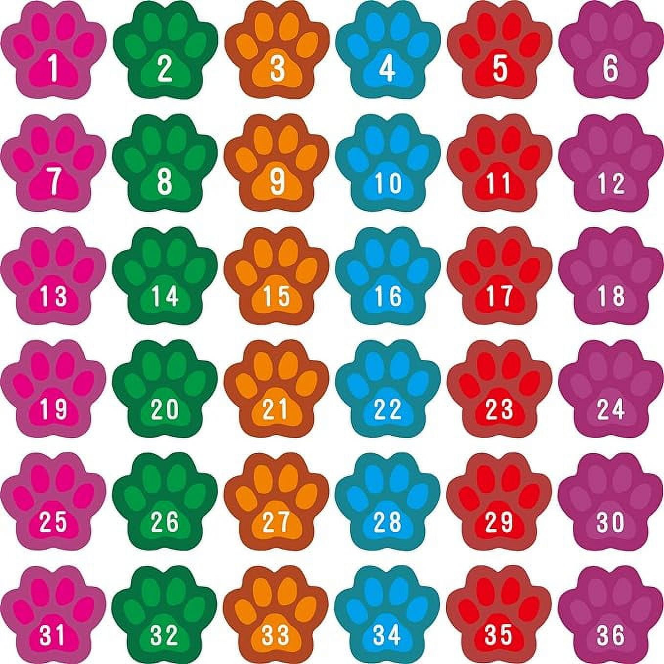 48 Pieces Number Spot Markers and Labels 4 Inch Floor Number Stickers ...