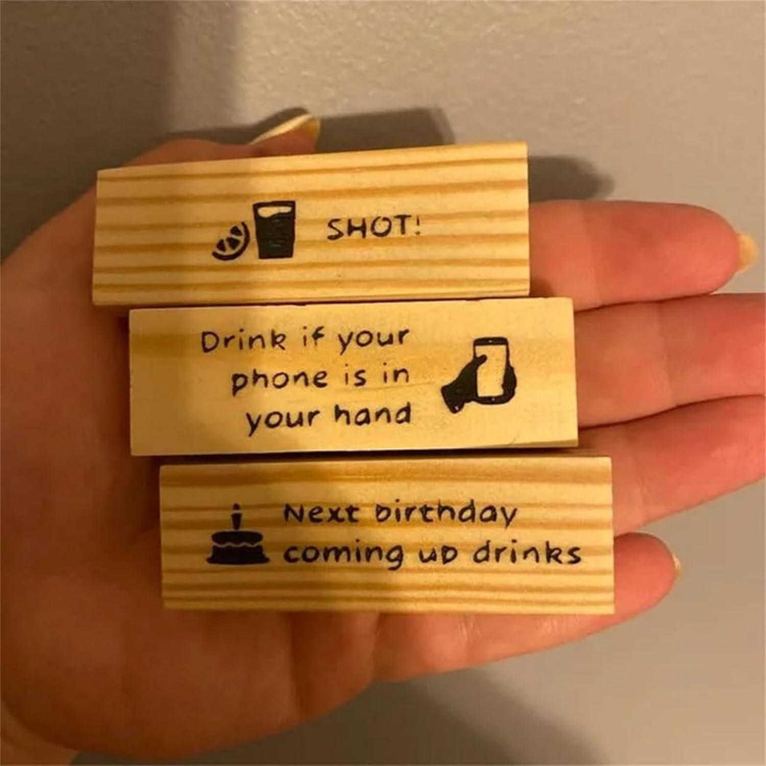 48 Pieces Questions Tumbling Tower Game, Wooden Tower Stacking Blocks ...