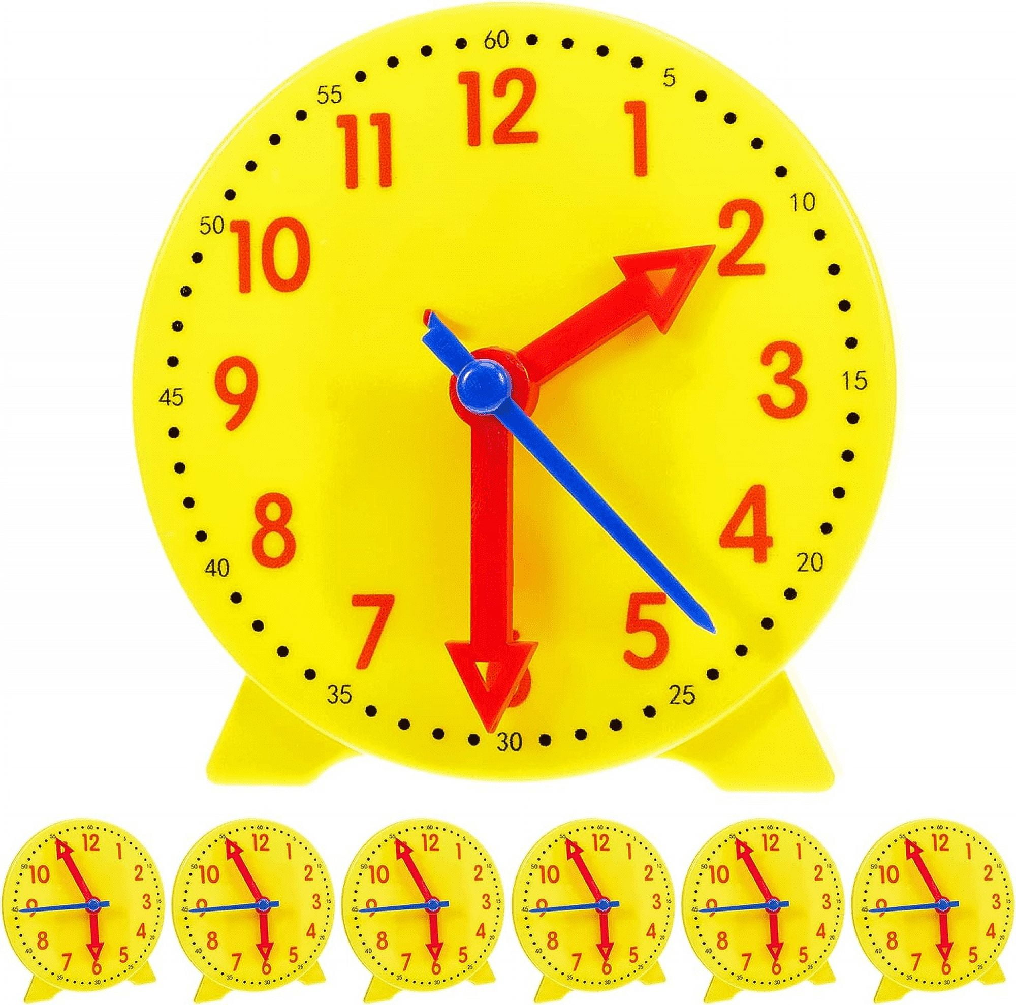 48 Pieces Teaching Clock Kit for Kids to Tell Time Mini Teaching Clock ...