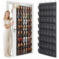 48 Pockets Over the Door Shoe Organizer, Large Mesh Hanging Rack, 6 ...