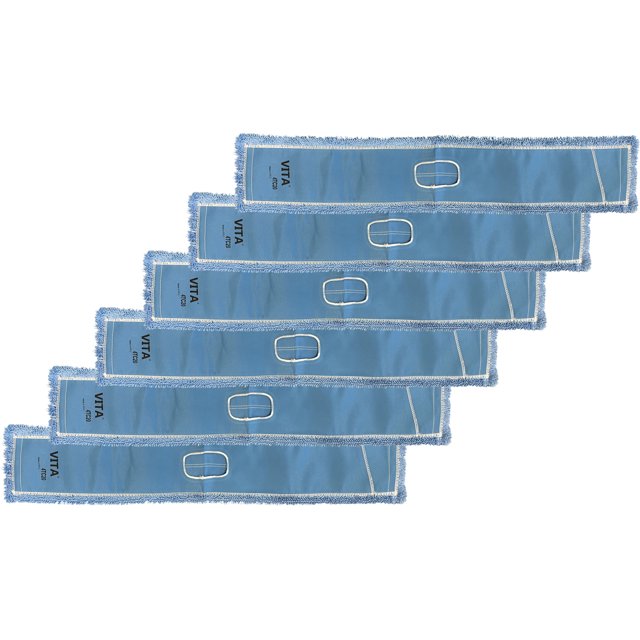 48" Premium Blue Microfiber Dust Mops - 6 Pack - Walmart.com