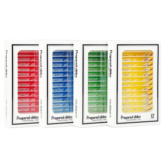 Diy-Science Edu 48 Prepared Microscope Slides Set with Animal Insect ...