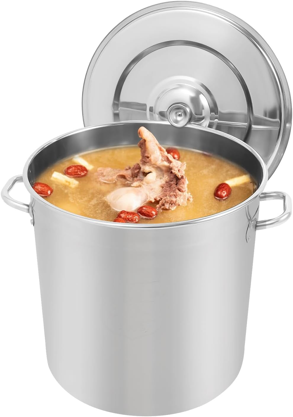 48 QT Stock Pot, Large Stock Pot with Lid, Soup Pot with Lid, Stainless ...