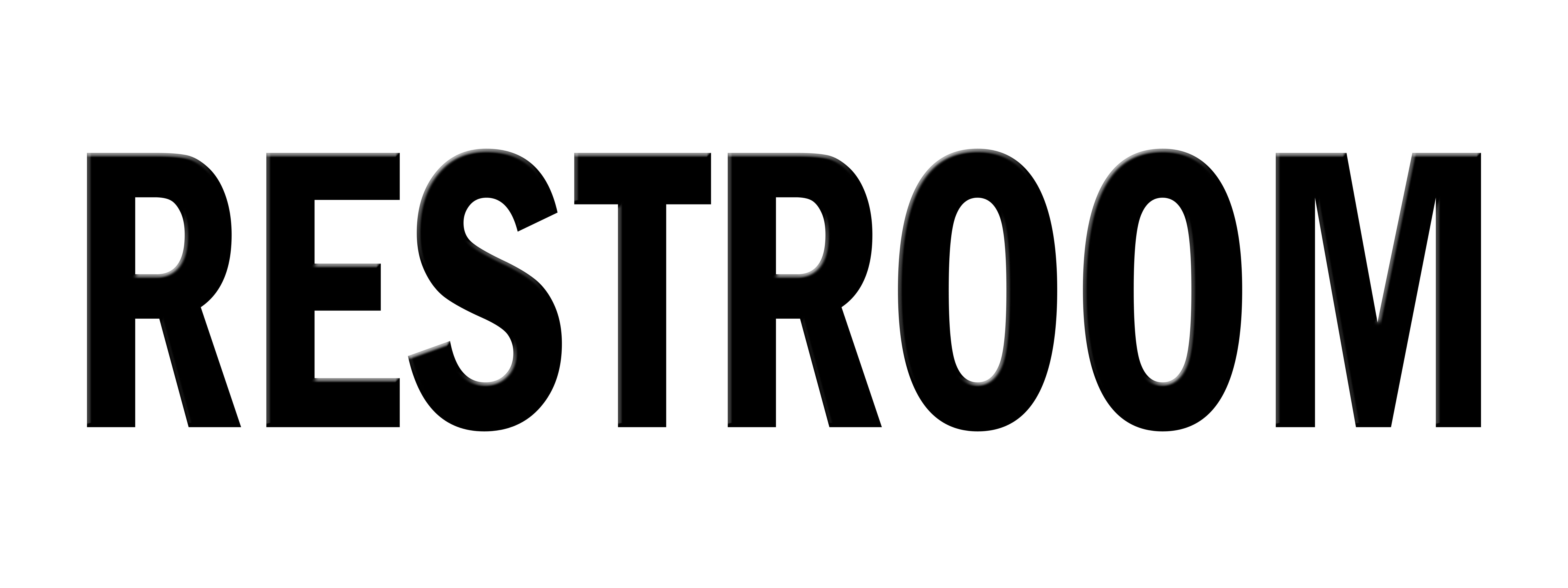 48" RESTROOM DECAL sticker john stall water closet ladies room bathroom ...