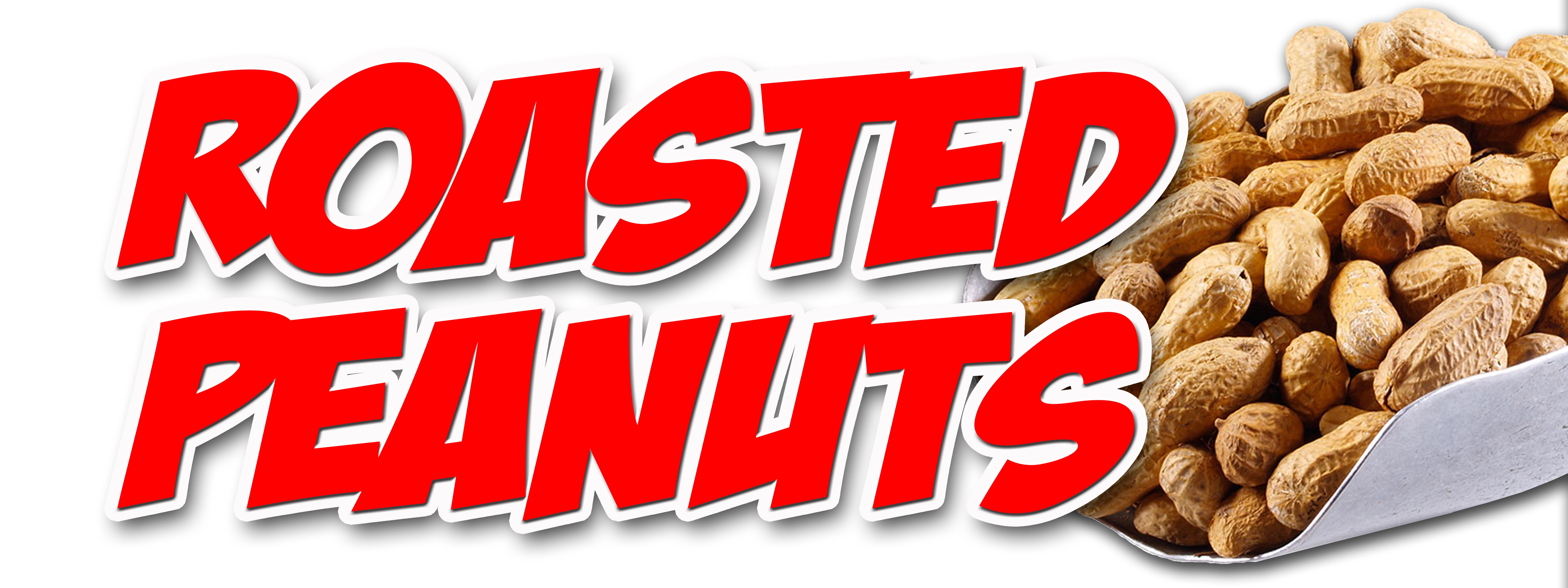 48" ROASTED PEANUTS DECAL sticker fresh hot salted jumbo nut nuts ...