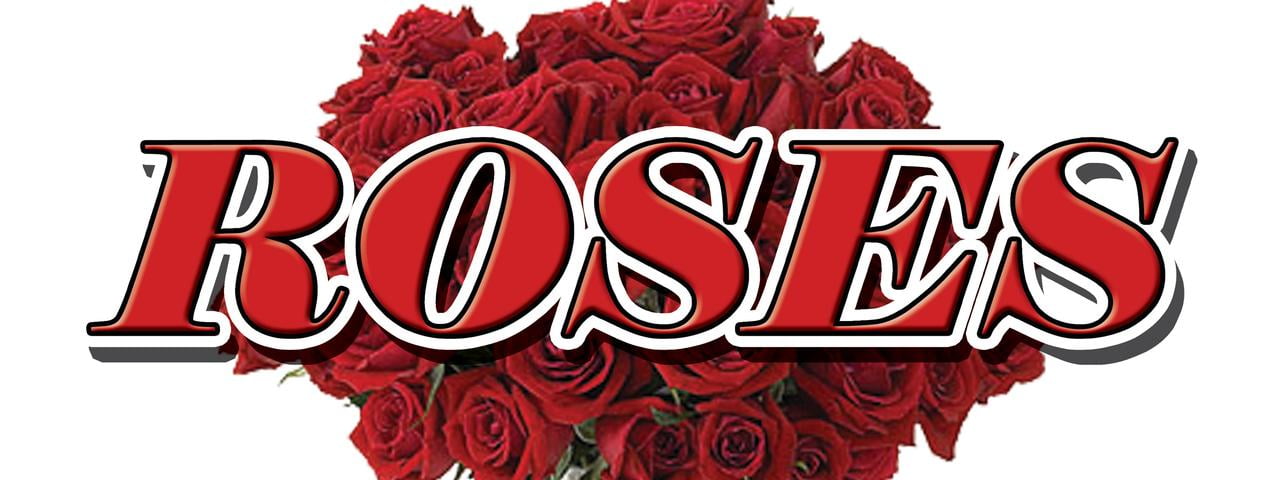 48" ROSES DECAL sticker red rose flowers flower shop - Walmart.com