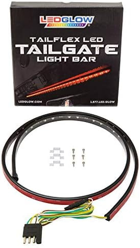 48" Red TailFlex Tailgate LED Light Bar with White Reverse Lights for ...