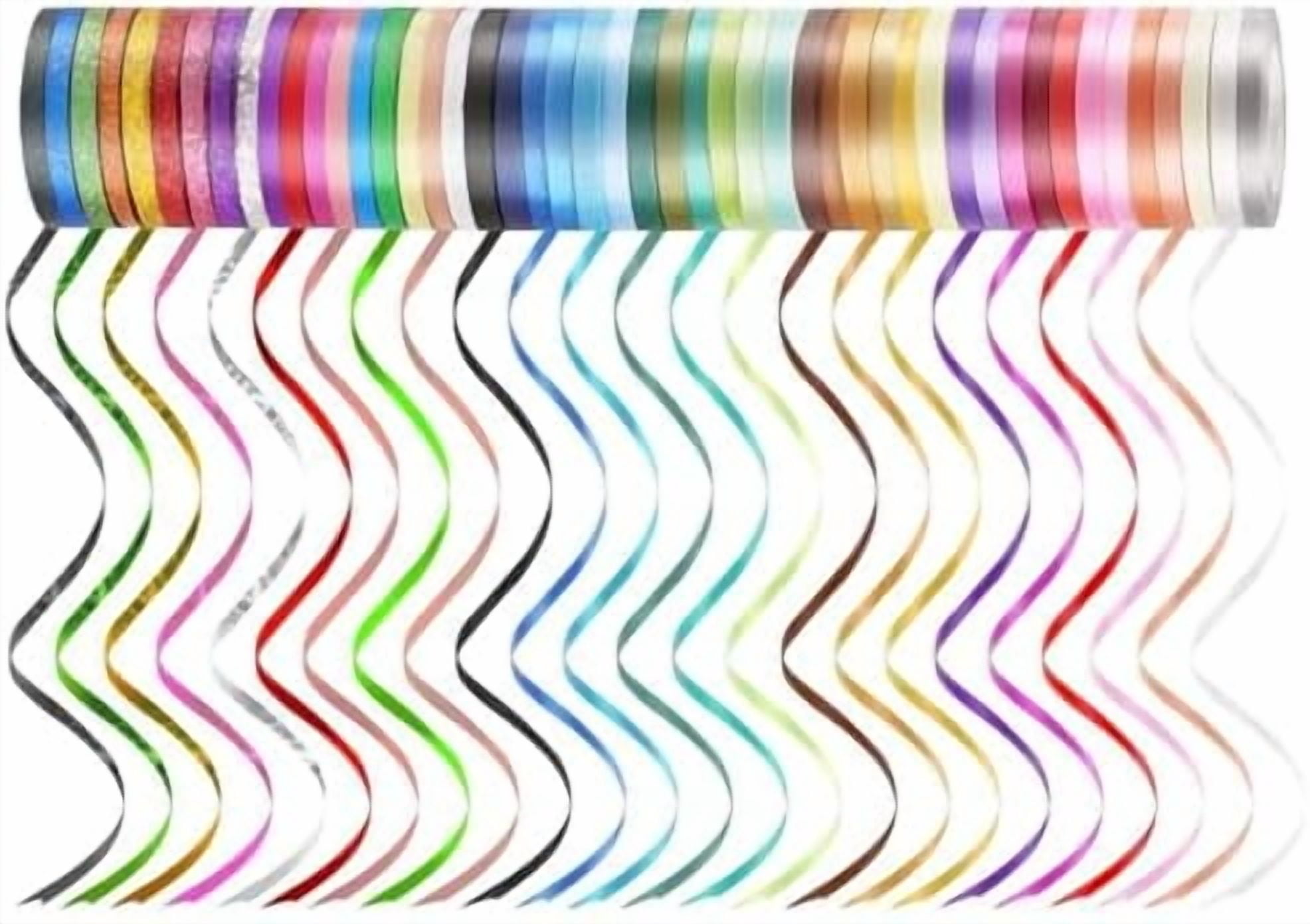 48 Rolls Curling Balloon String Roll Ribbons, 48 Colors 5mm 11 Yards ...