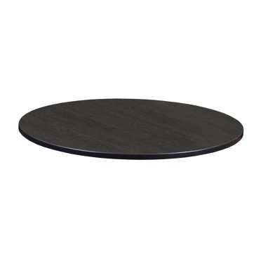 Flash Furniture 48'' Round High-Gloss Walnut Resin Table Top with 2 ...