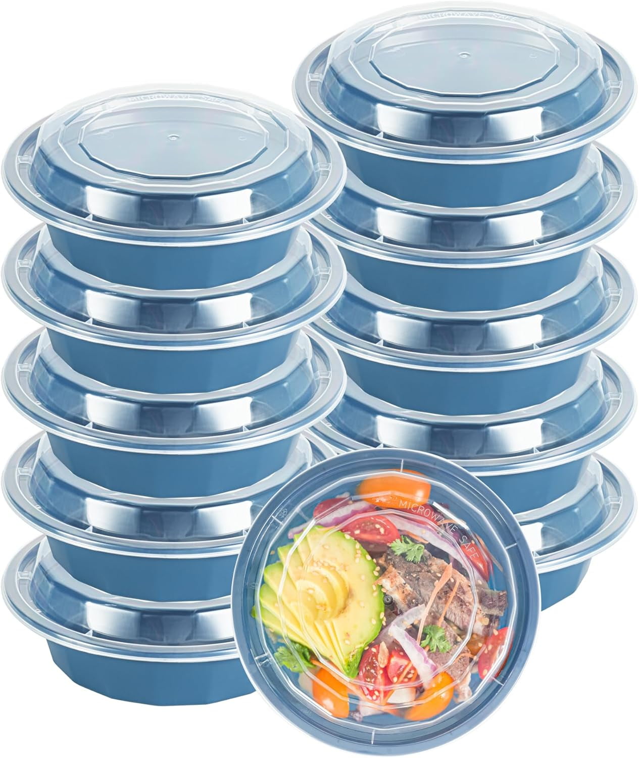 -48 Round Take Out Containers 100 Food Containers With Lids ...