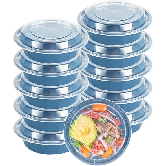 -48 Round Take Out Containers 100 Food Containers With Lids ...