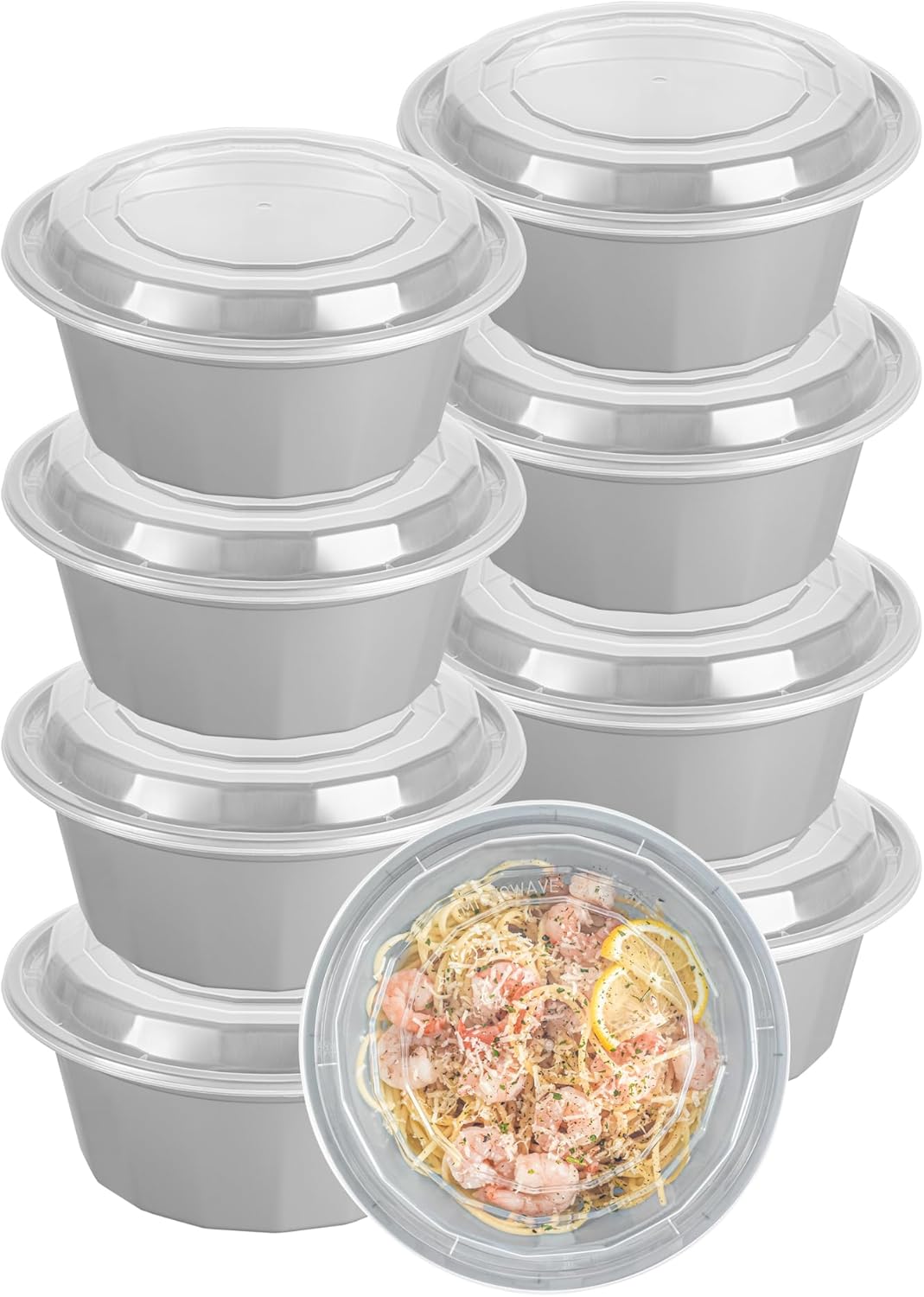 -48 Round Take Out Containers 100 Food Containers With Lids ...