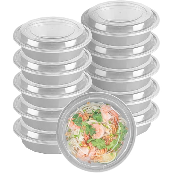 -48 Round Take Out Containers 100 Food Containers With Lids ...
