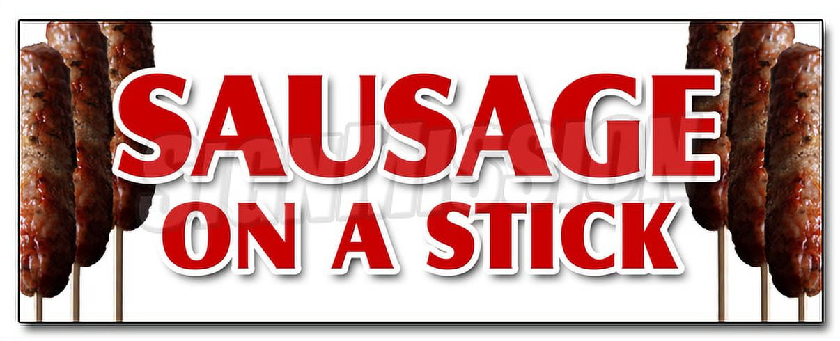 48" SAUSAGE ON A STICK DECAL sticker italian pork homemade snack lunch ...