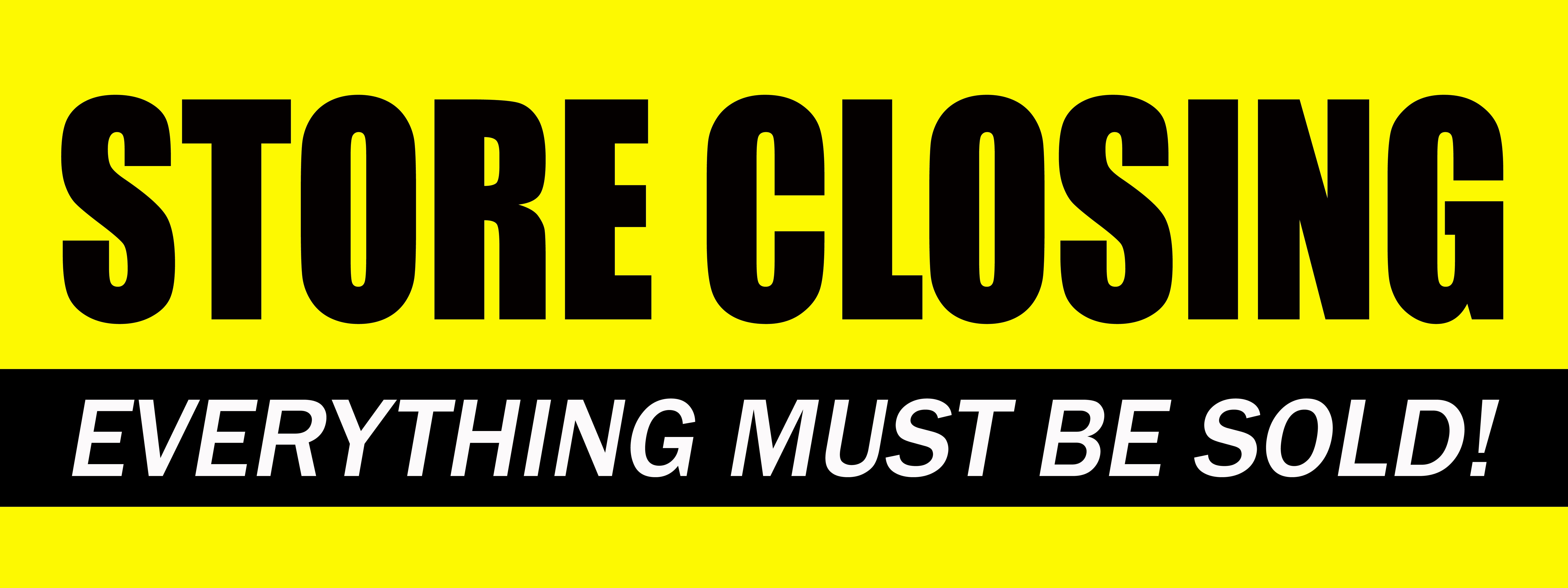 48" STORE CLOSING DECAL sticker clearance close - Walmart.com
