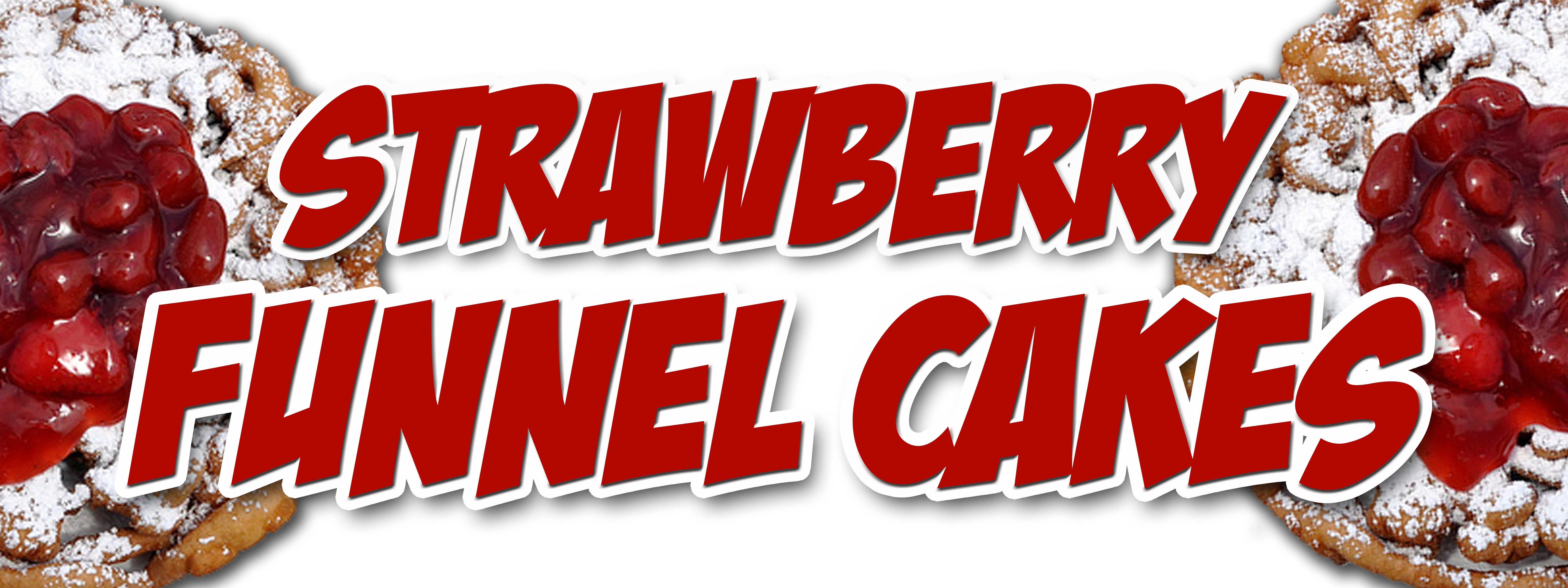 48" STRAWBERRY FUNNEL CAKES DECAL sticker bakery cake cookies pastry ...