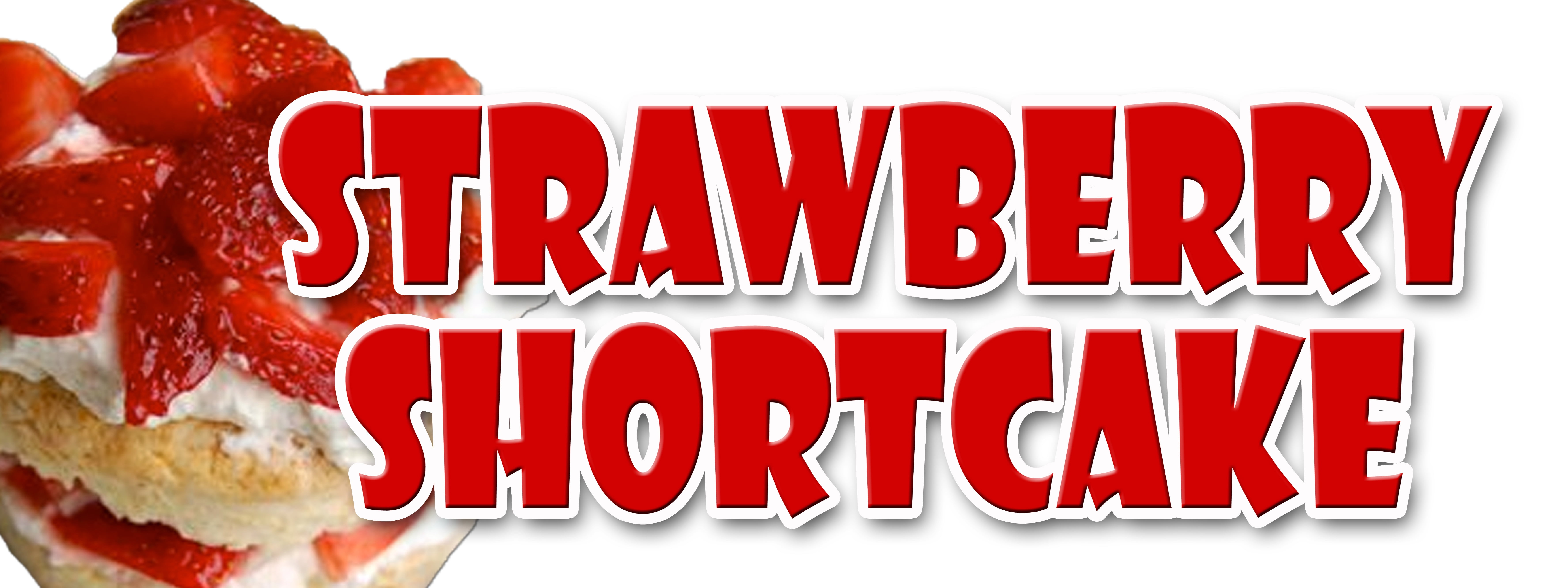 48" STRAWBERRY SHORTCAKE DECAL sticker bakery cake cookies pastry bread ...