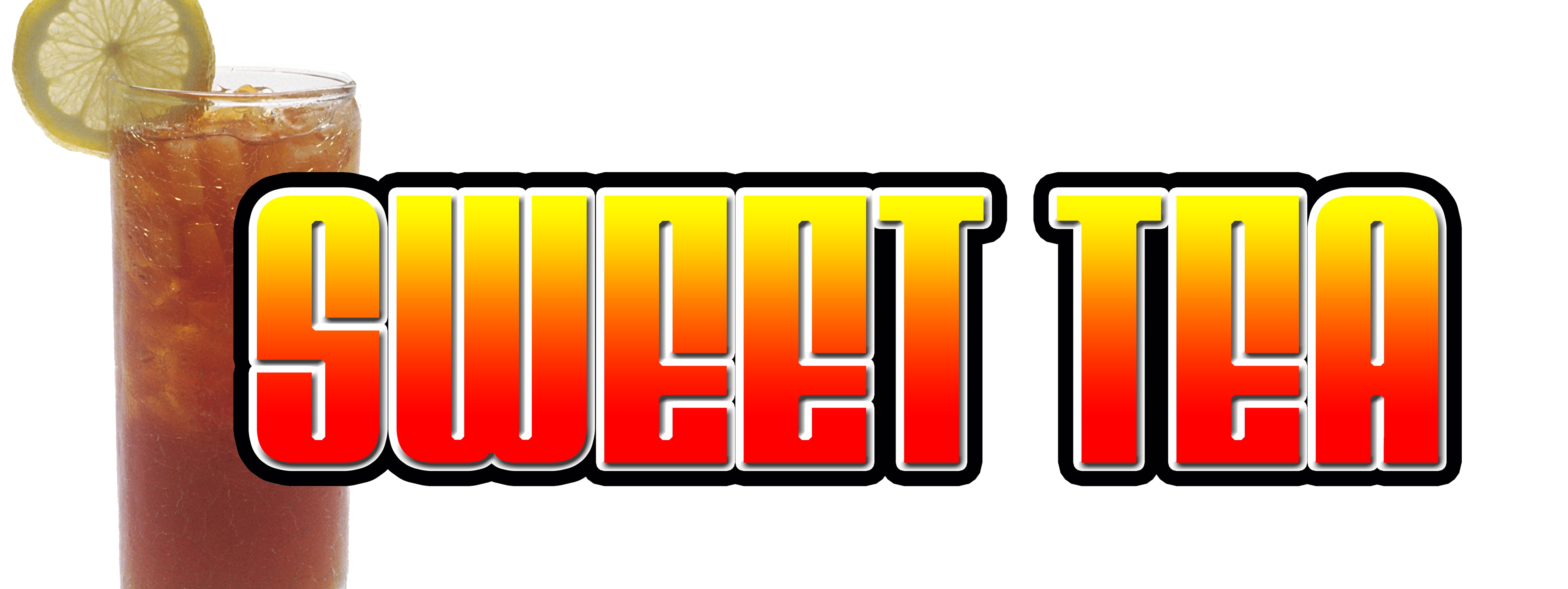 48" SWEET TEA DECAL sticker ice iced drink cart stand - Walmart.com