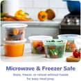 [48 Sets 16 Oz. Plastic Deli Disposable Food Storage Containers With ...