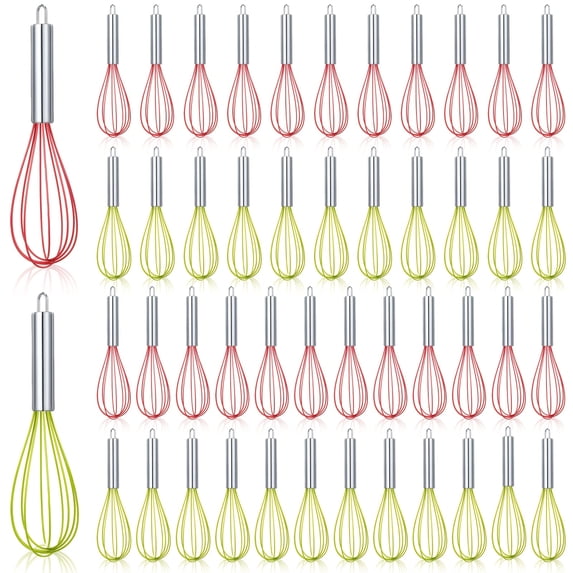 48 Sets 8 Inch Whisks Bulk DIY Fillable Whisks Gifts Set Colored ...
