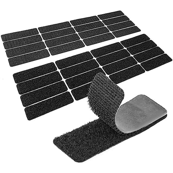 48 Sets Hook and Loop Tape Sticky Back,3 in. x 1 in. Double-Sided ...