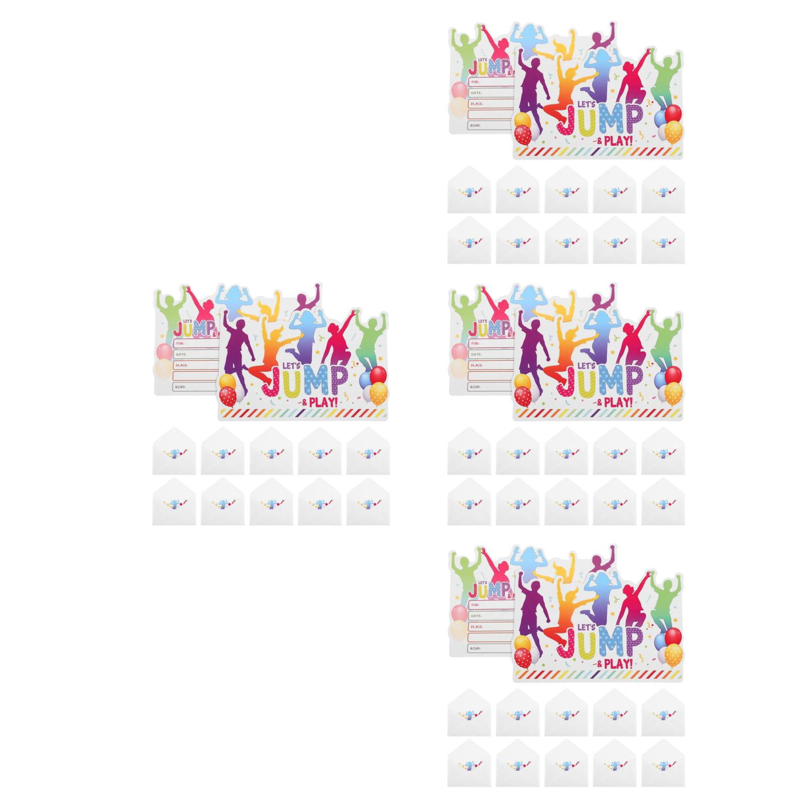48 Sets Jump Theme Party Invitations Fun And Unique Birthday Invite ...