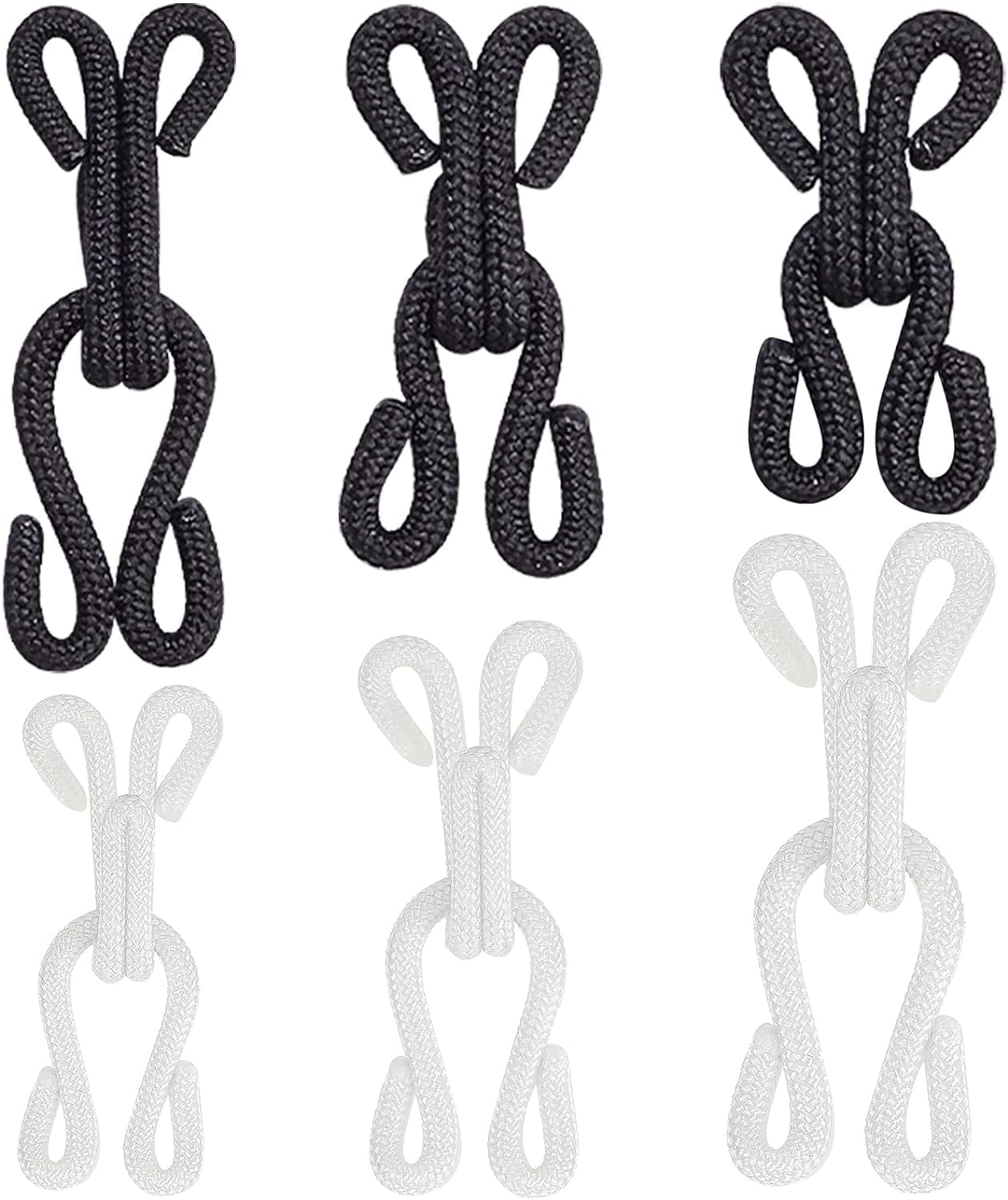 48Sets Large Covered Sewing Hooks and Eye Closure Fasteners Hook and ...