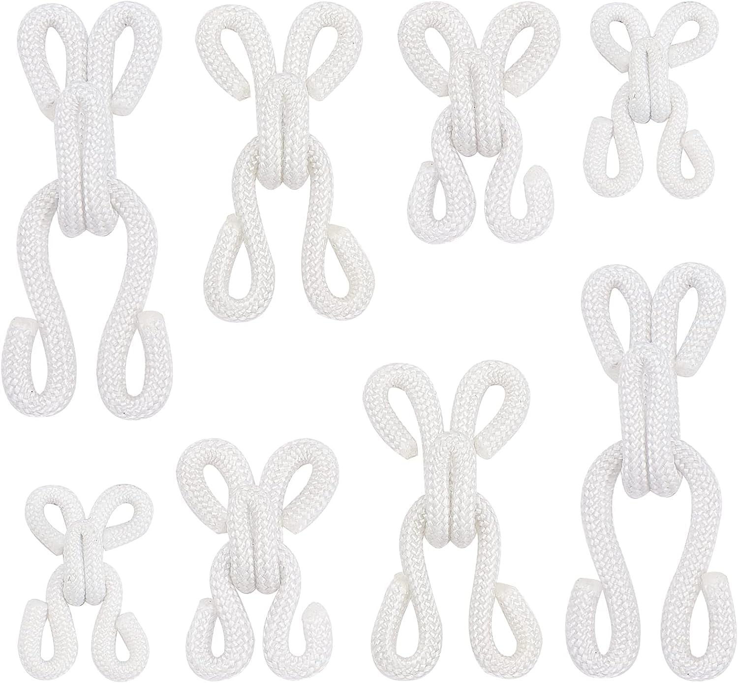 48Sets Large Covered Sewing Hooks and Eye Closure Fasteners Hook and ...