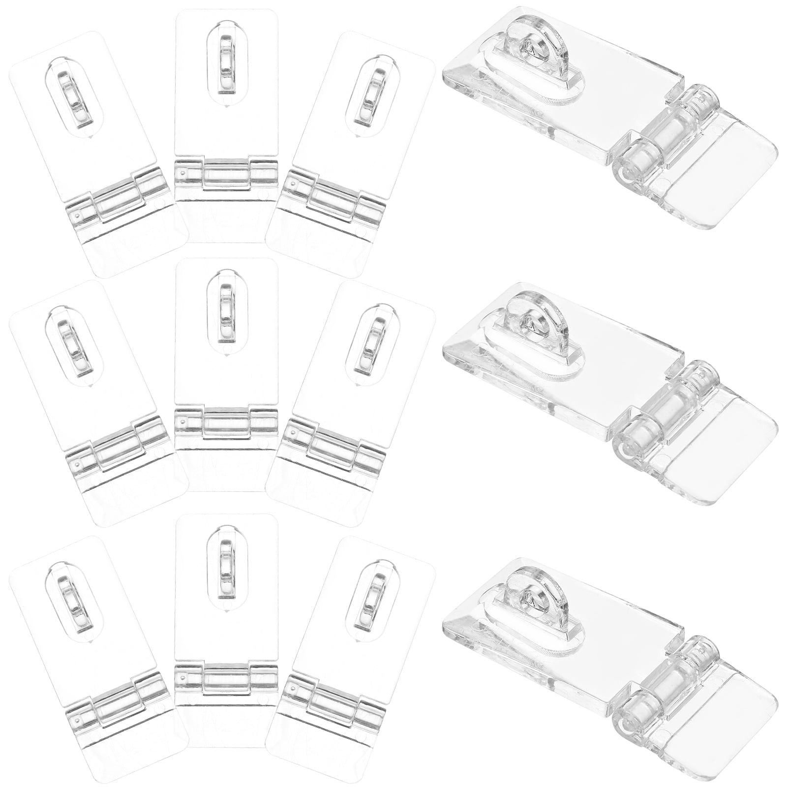 MERRYHAPY 48 Sets Transparent Acrylic Hasp Latches Simple Design ...