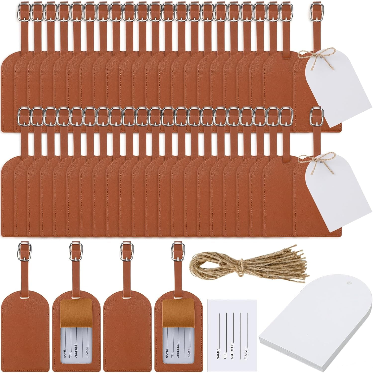 48 Sets Wedding Favors Luggage Tags Bulk Luggage Tags for Guests Bridal ...