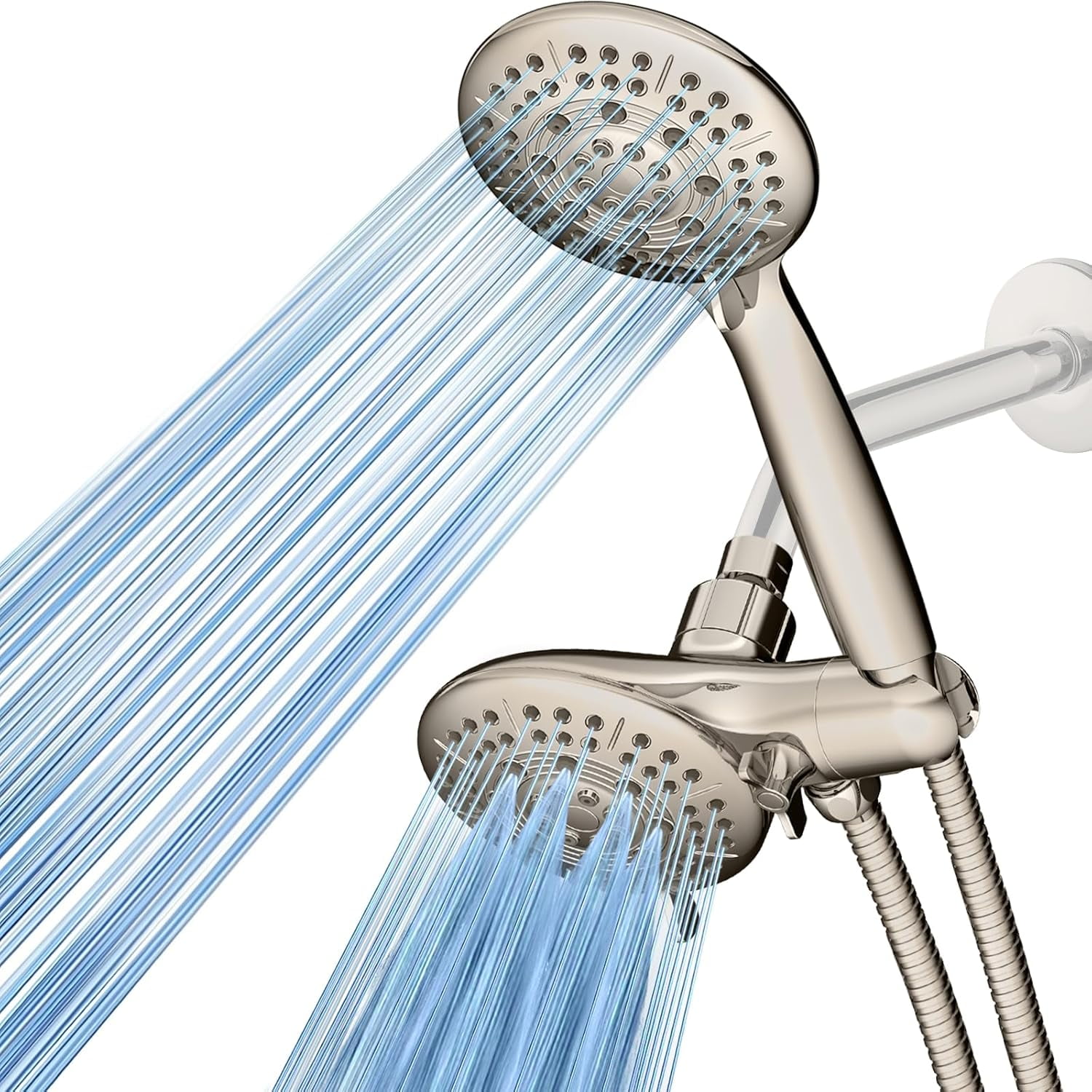 48-Setting High Pressure 3-Way Shower Head Combo, Hand Held Shower ...