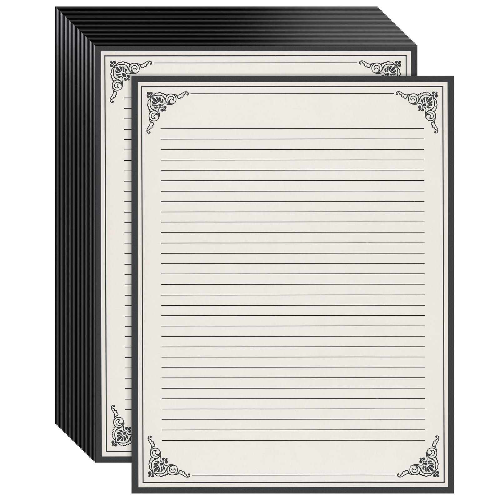 48 Sheets Fancy Vintage Style Lined Letter Writing Paper with Antique ...