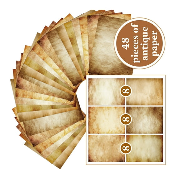 48 Sheets Retro Styles A 4 Double Sided Printer Paper Printing Sheets ...