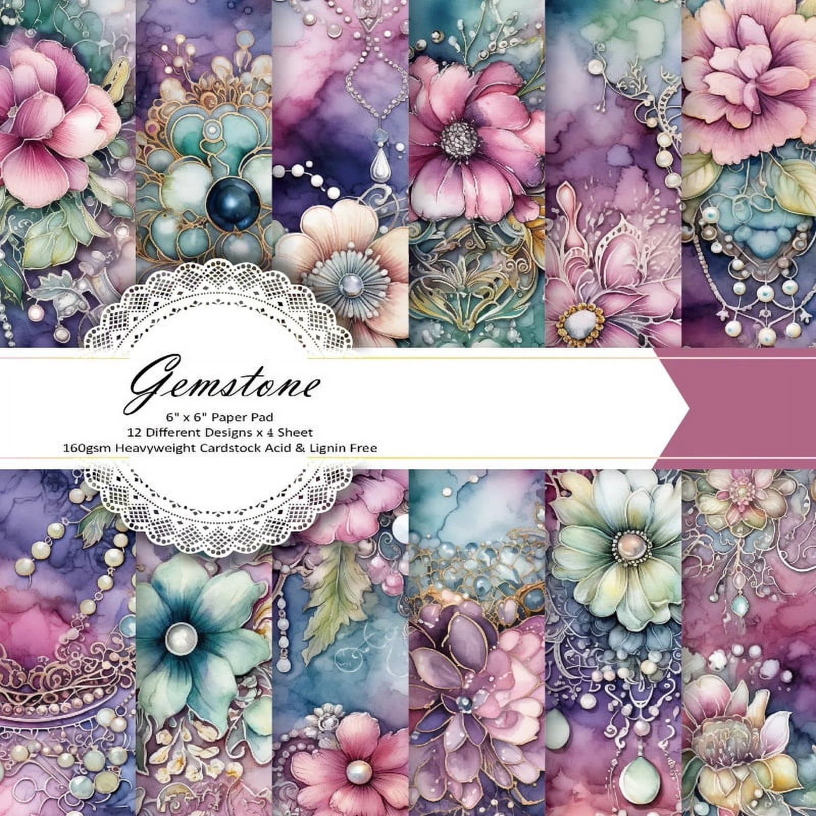 48 Sheets Scrapbook Paper, 6" x 6" Cardstock Decoupage Paper Pad ...