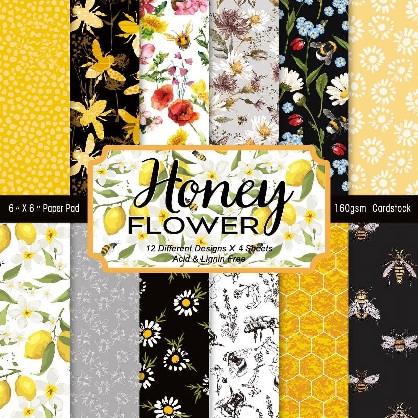 48 Sheets Scrapbook Paper, 6'' x 6'' Single Sided Decorative Cardstock ...