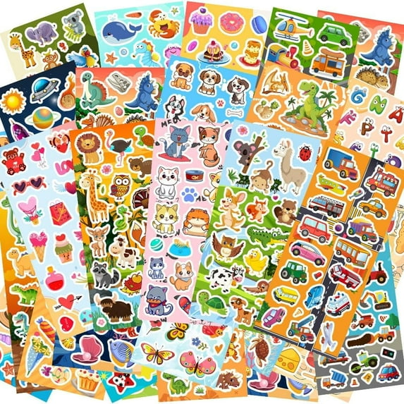 48 Sheets Stickers for Kids, Cute Stickers Variety Pack for ...