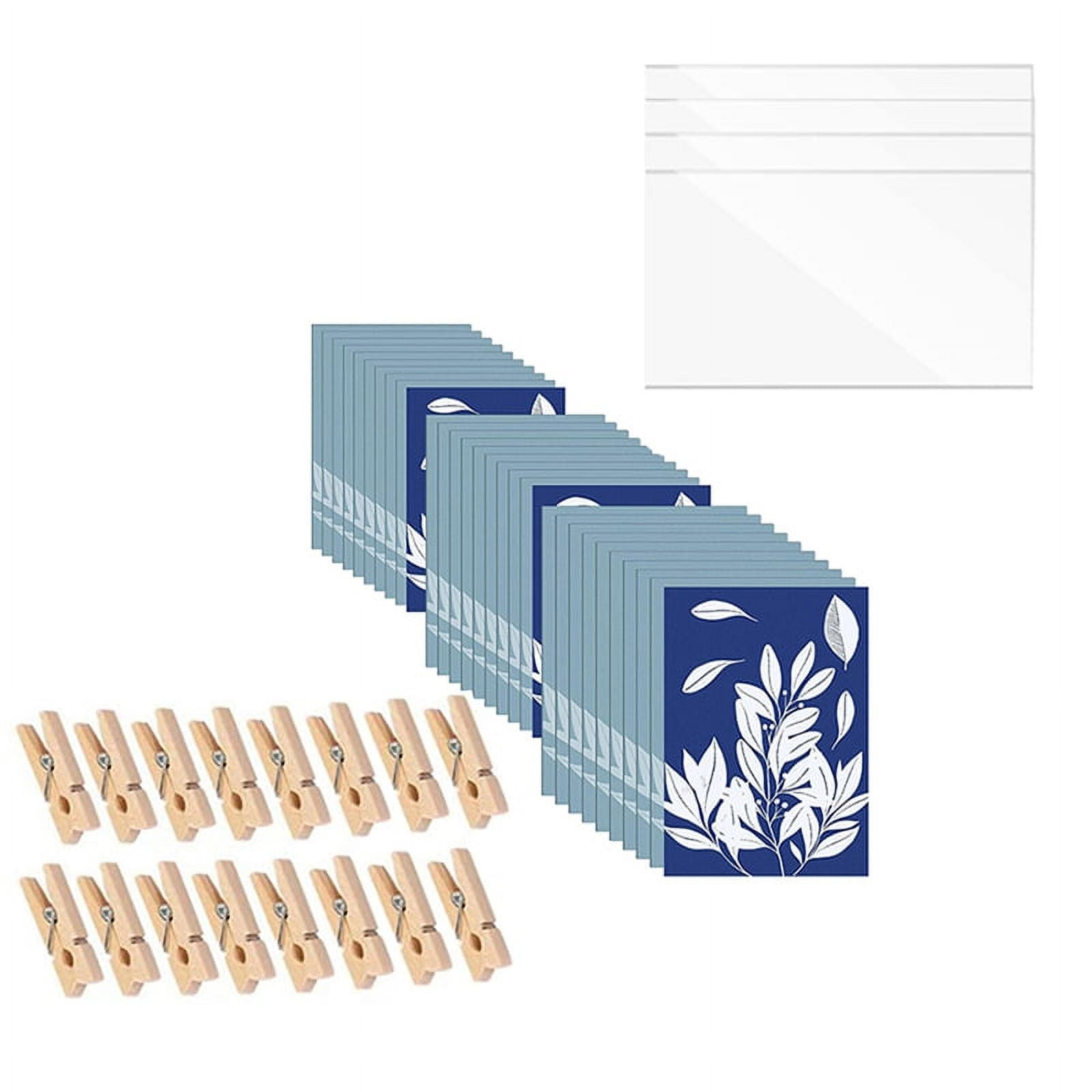 48 Sheets Sun Print Paper A5 Solar Drawing Paper Nature Printing Paper ...