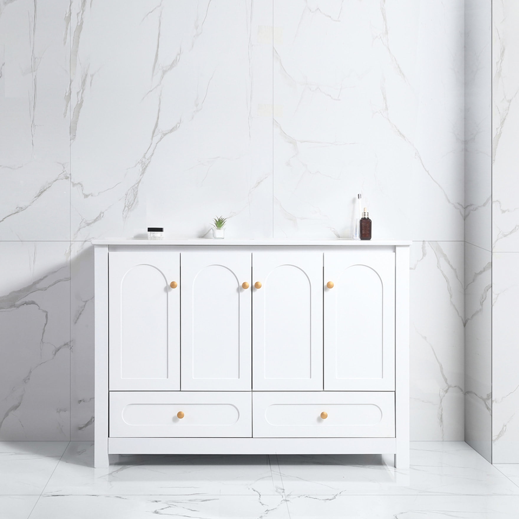 48" Size - Simplified Cleaning - Bathroom Design - Vanity with Ceramic ...